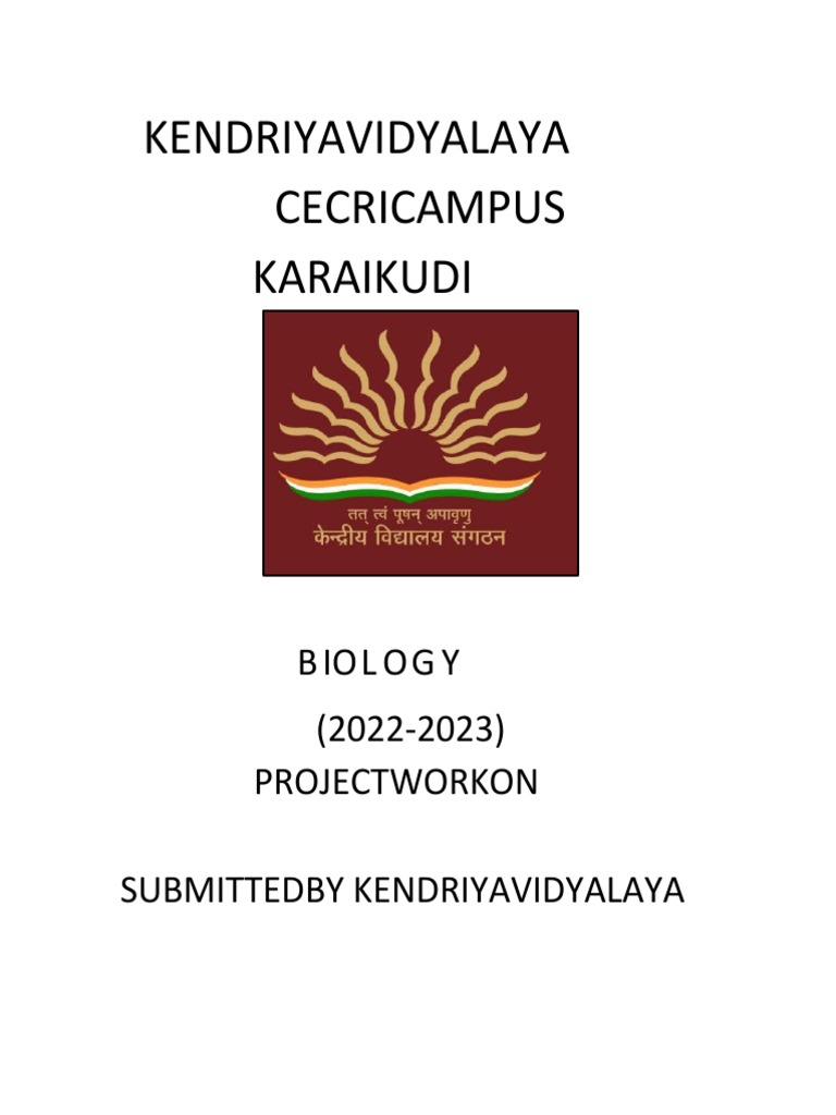 Biology Project Front Pages | PDF