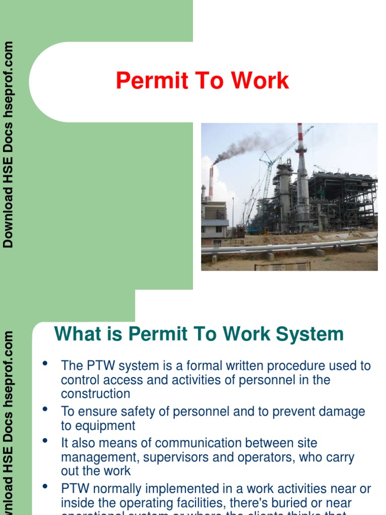 Permit To Work Hseprof Com 1691465620 | PDF