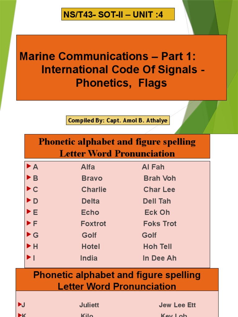 Marine Comm 1 Phonetics, Flags | PDF | Foreign Language Studies