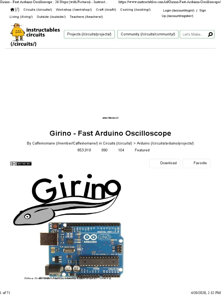 Girino Fast Arduino Oscilloscope | PDF | Analogue Electronics | Amplifier