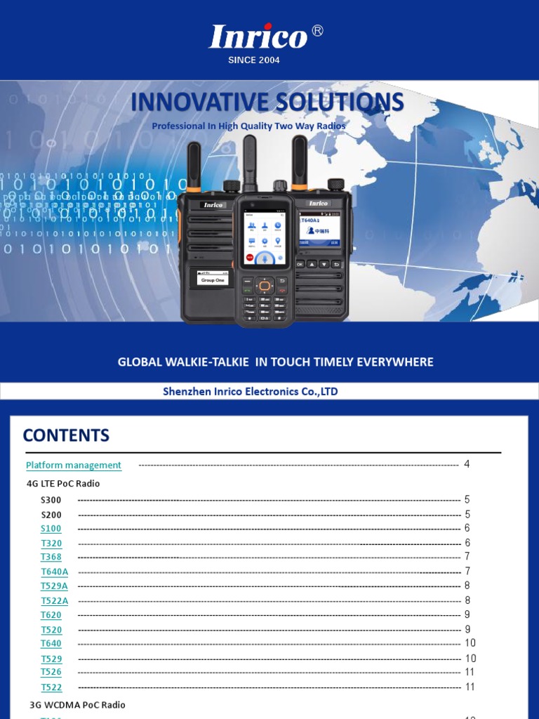 Inrico Products Catalog | PDF | Ultra High Frequency | Very High Frequency