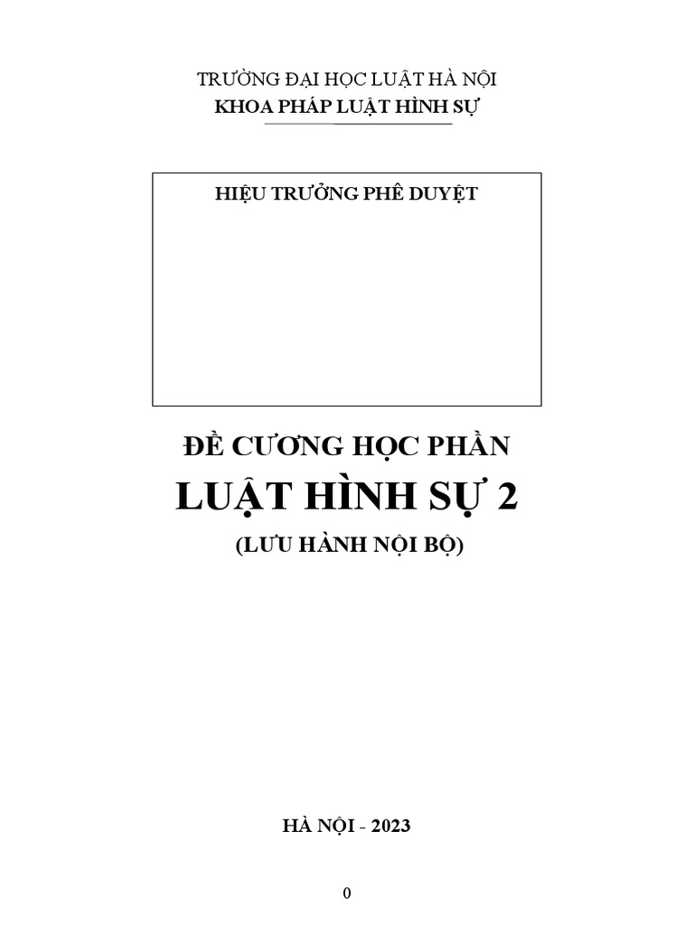 Luat Hinh Su 2 - 2TC - K47 | PDF