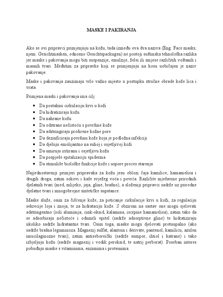 Maske I Pakiranja | PDF