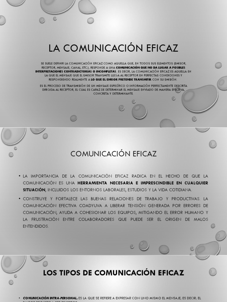 La Comunicacion Eficaz | PDF | Comunicación | Comunicación no verbal