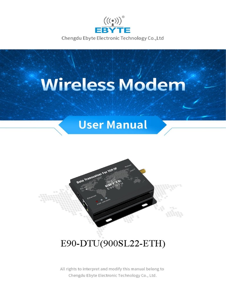 E90-DTU (900SL22-ETH) V2.0 UserManual EN v1.0 | Download Free PDF | Port (Computer Networking ...