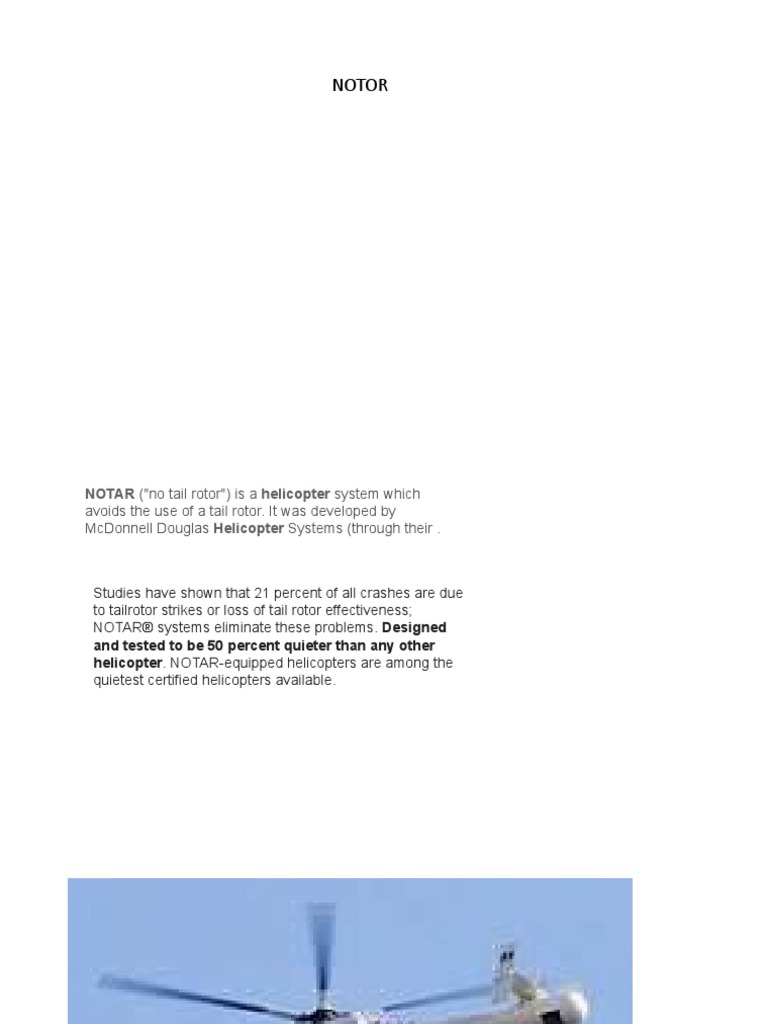NOTOR | PDF | Helicopter Rotor | Helicopter