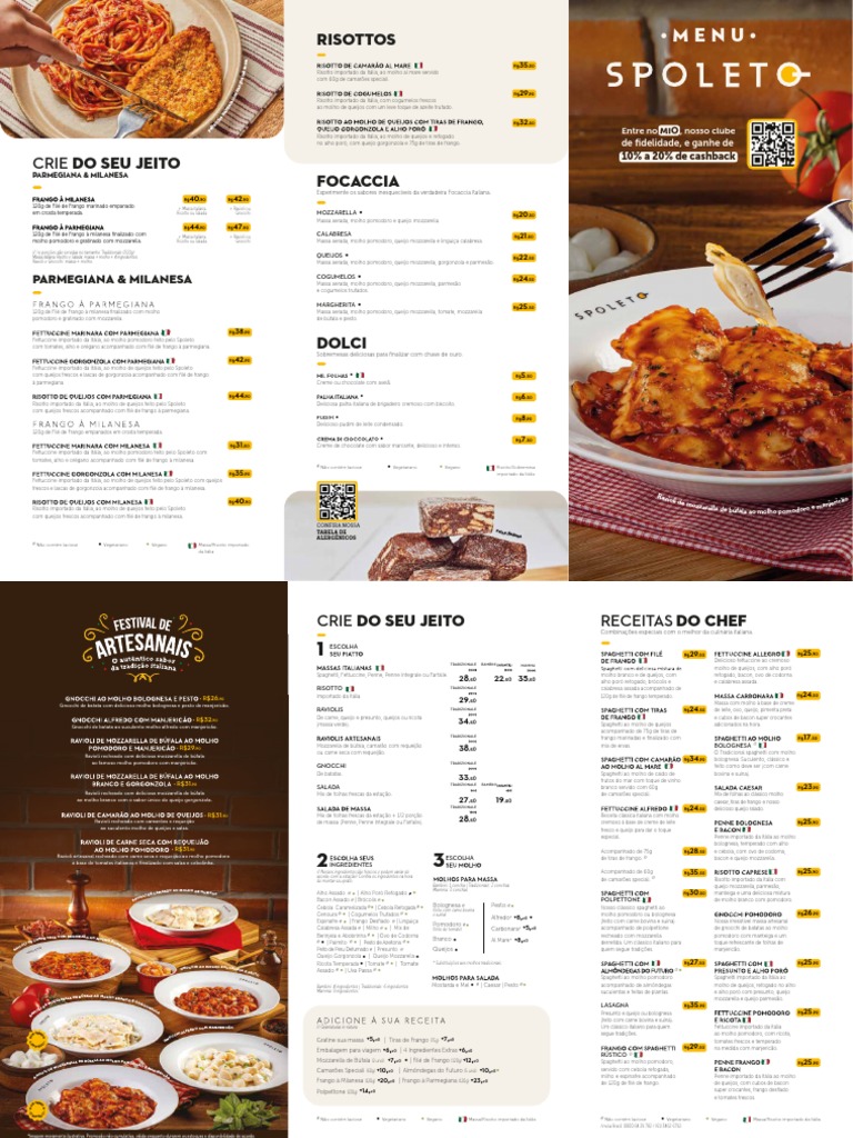 Cardápio Spoleto | PDF