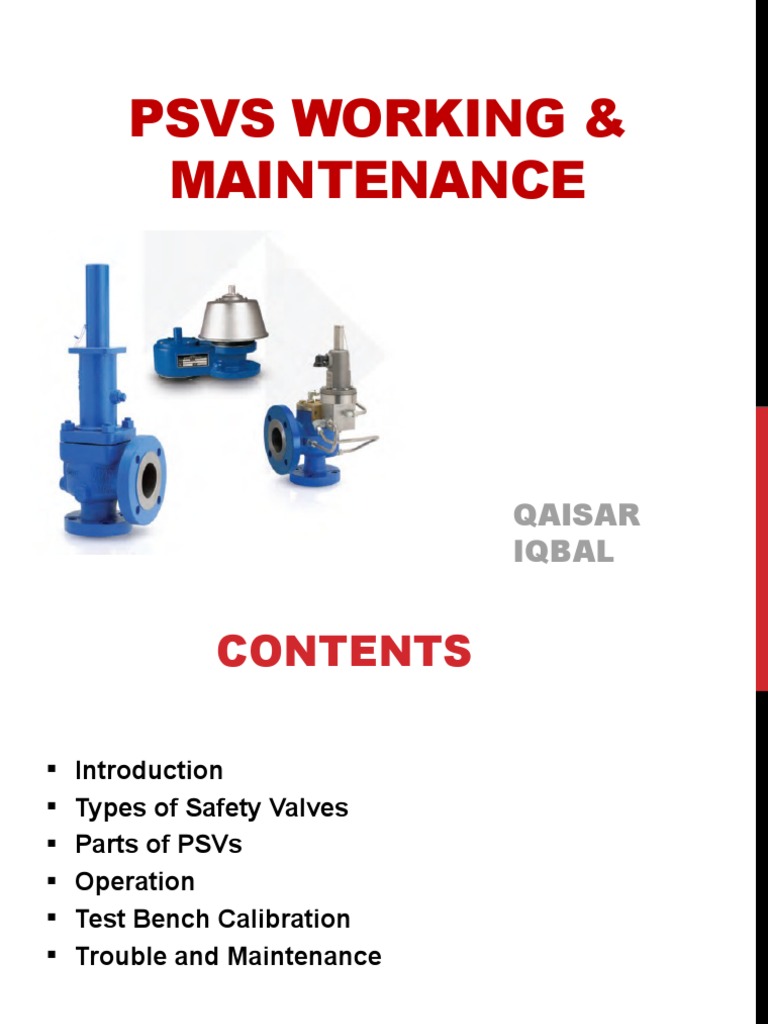 PSVs Working & Maintenance - MT - Final | PDF | Valve | Plumbing