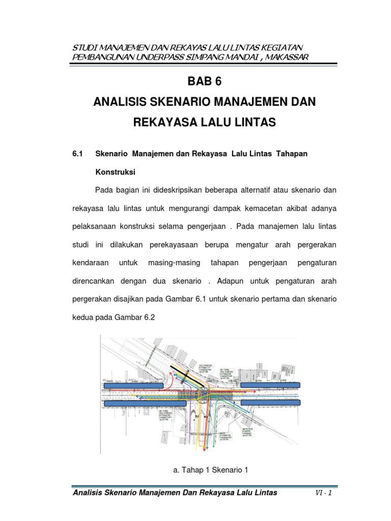 Bab 6 Analisis Skenario Manajemen Dan Rekayasa Lalu Lintas | PDF