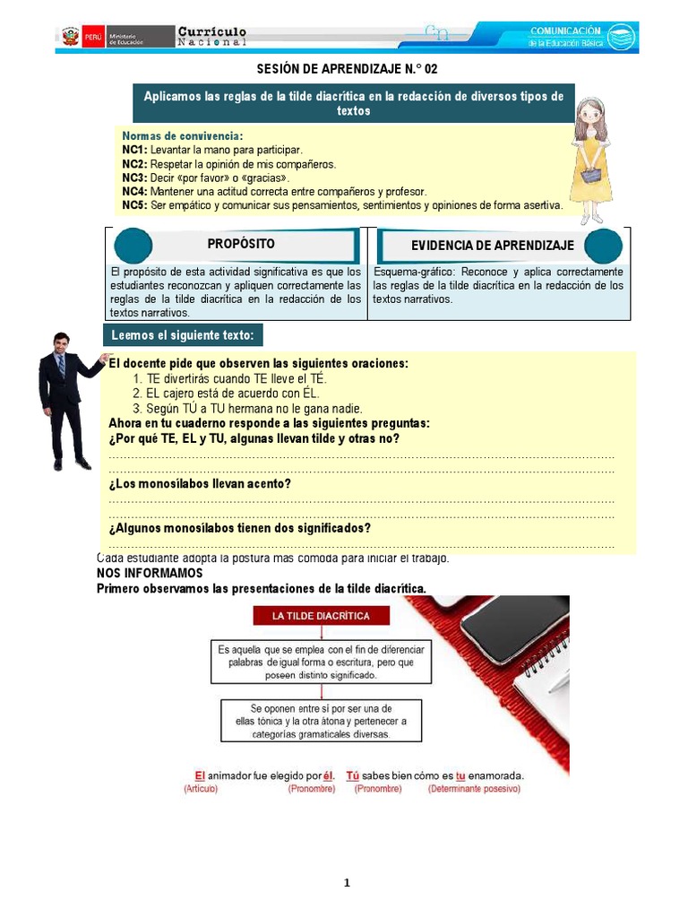 Ficha-Tilde Diacrítica - 4° | PDF