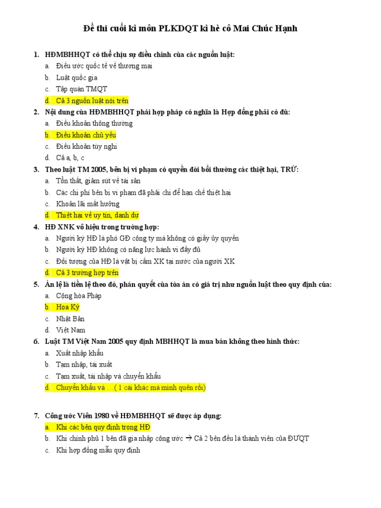 Đề thi cuối kì PLKDQT | PDF