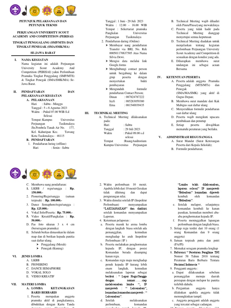 Juklak Juknis Perisai II | PDF
