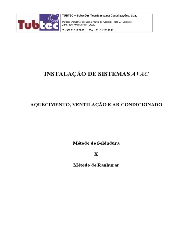Instalação de Sistemas Avac | PDF | Economia | Ar condicionado
