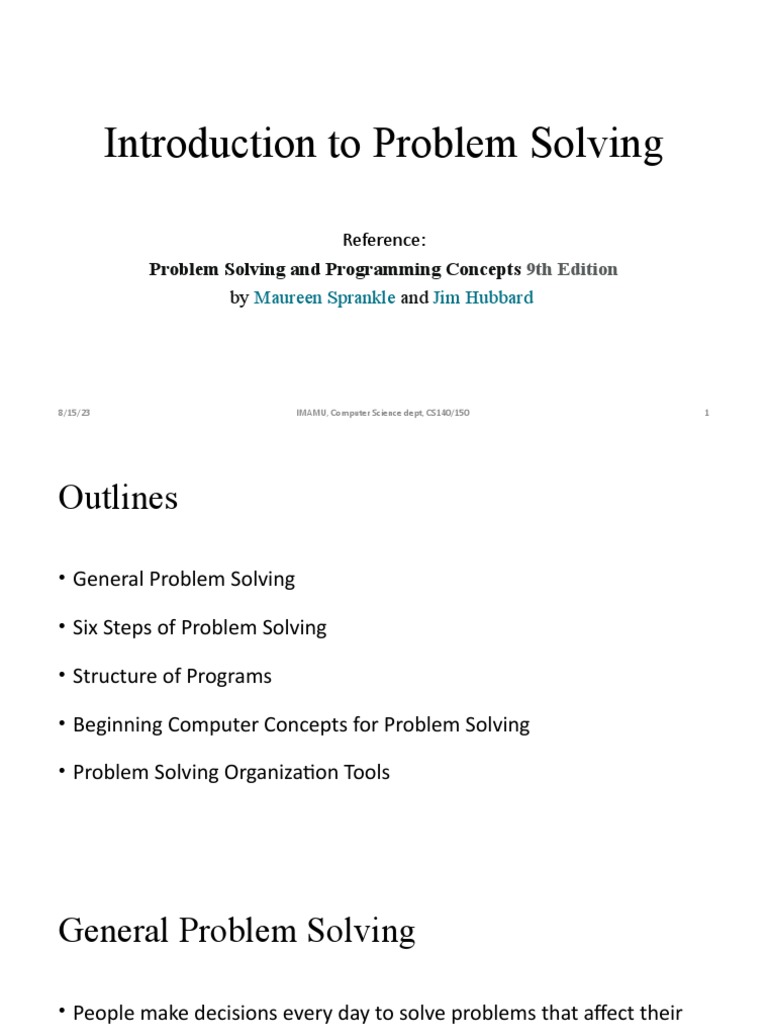 02 Introduction To Problem Solving | PDF 02 Introduction To Problem Solving | PDF