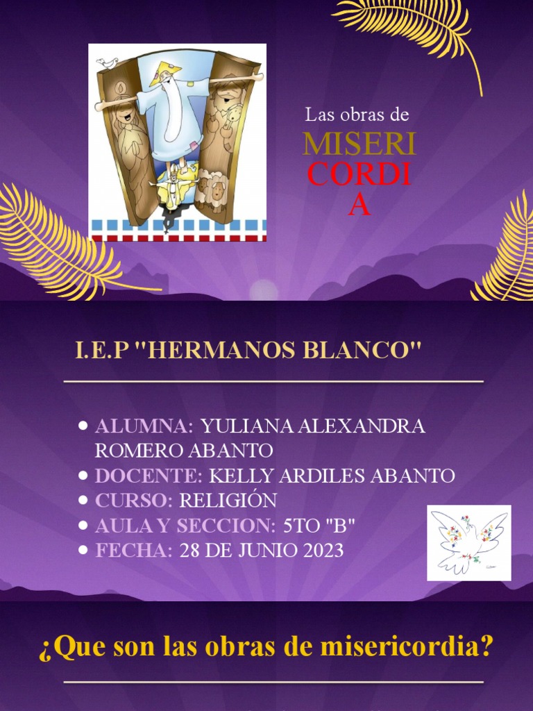 Las Obras de MISERI CORDIA | PDF