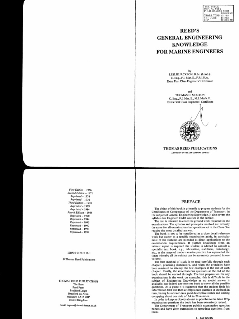 Reeds Vol. 8 General Engineering Knowledge | PDF