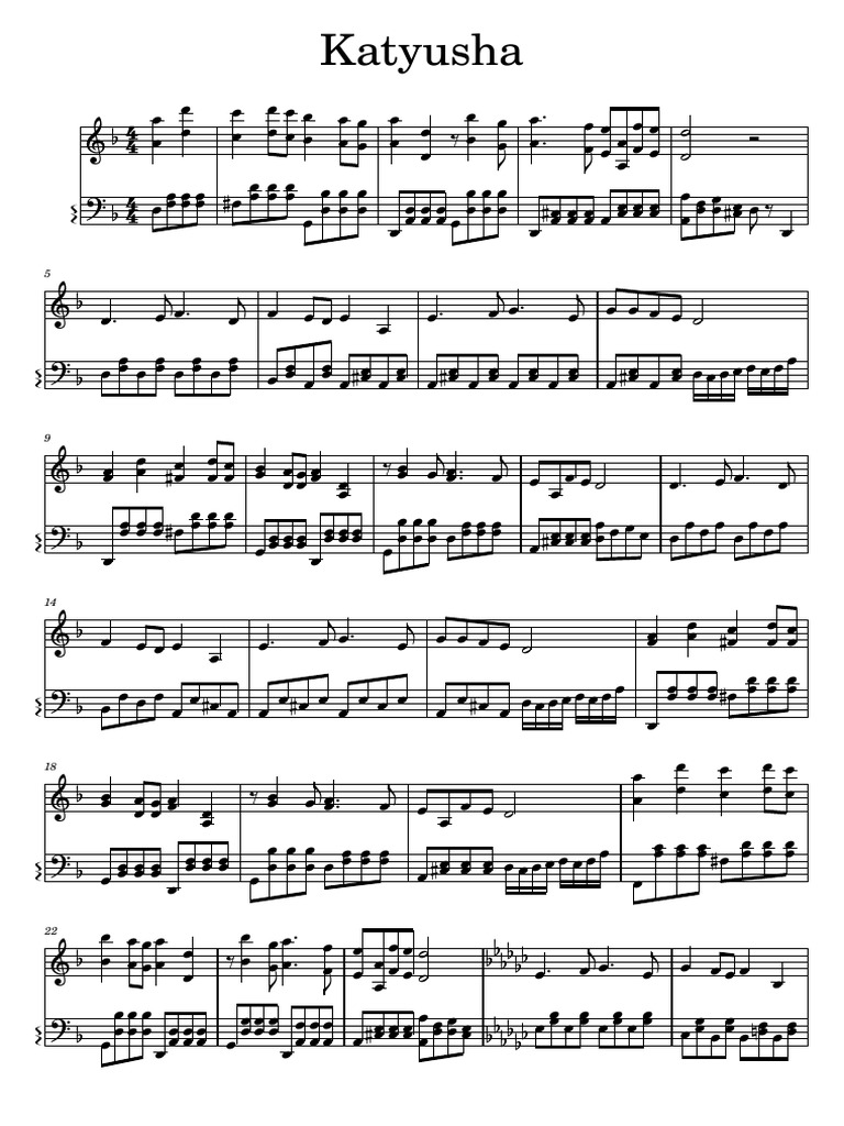 Katyusha Grand Piano | PDF