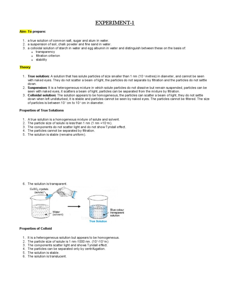 Practical 1 | PDF | Mixture | Filtration