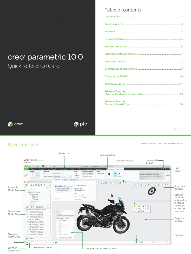 ZPTC Creo 10 Quick Reference Card | PDF