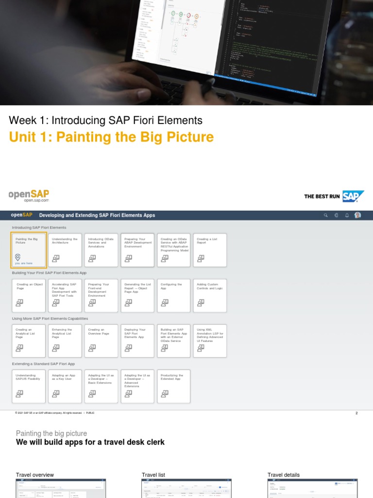 openSAP Fiori-Ea1 Week 1 Unit 1 Big Picture Presentation | PDF