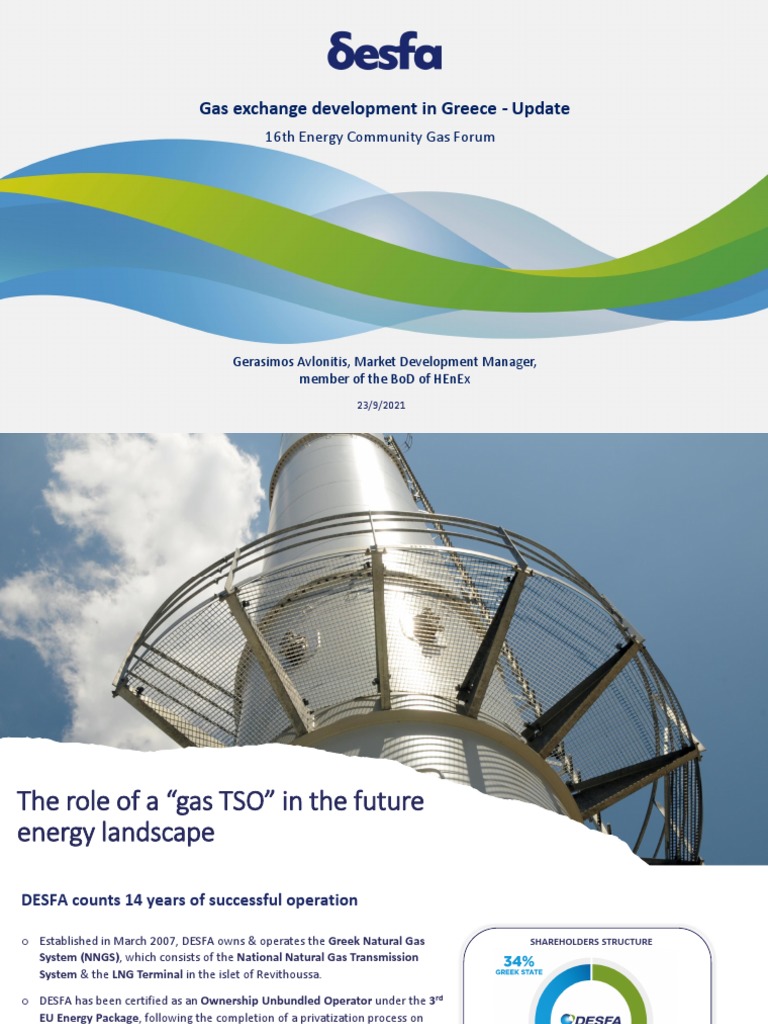 DESFA, Gas Exchange Development in Greece - Update | PDF | Nature ...