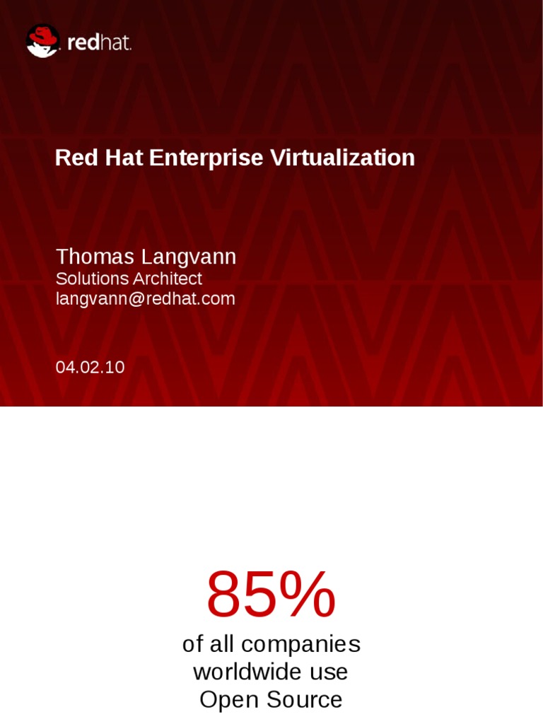 Red Hat Enterprise Virtualization | PDF | Virtualization | Virtual Machine