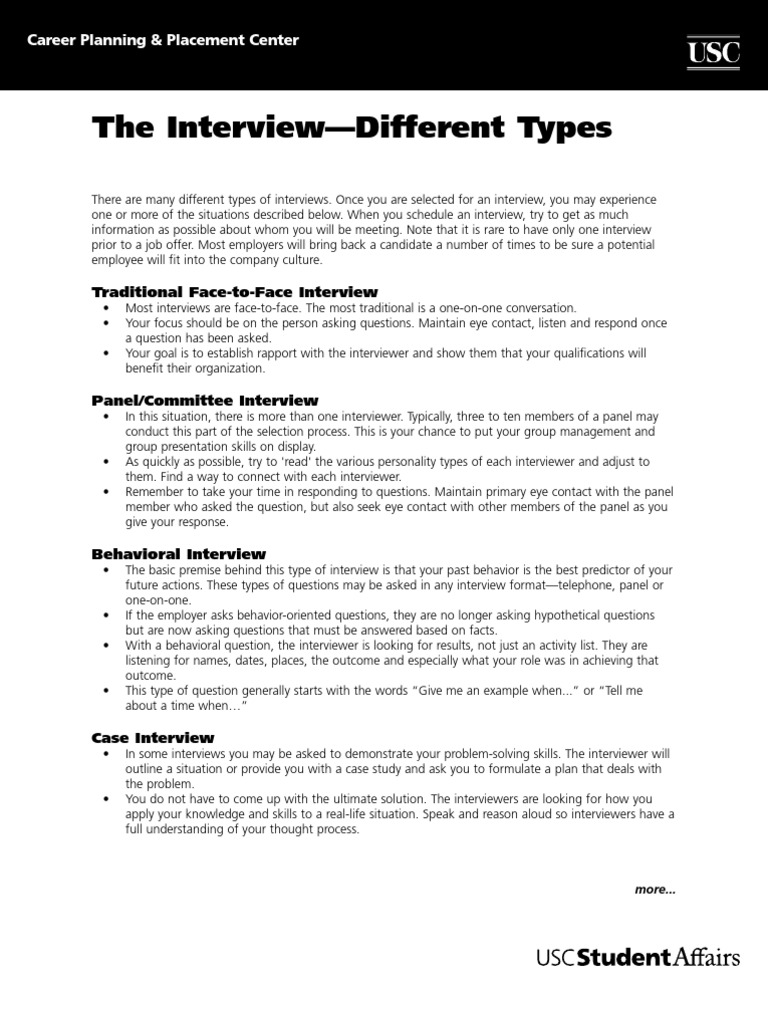 Types of Interview | PDF