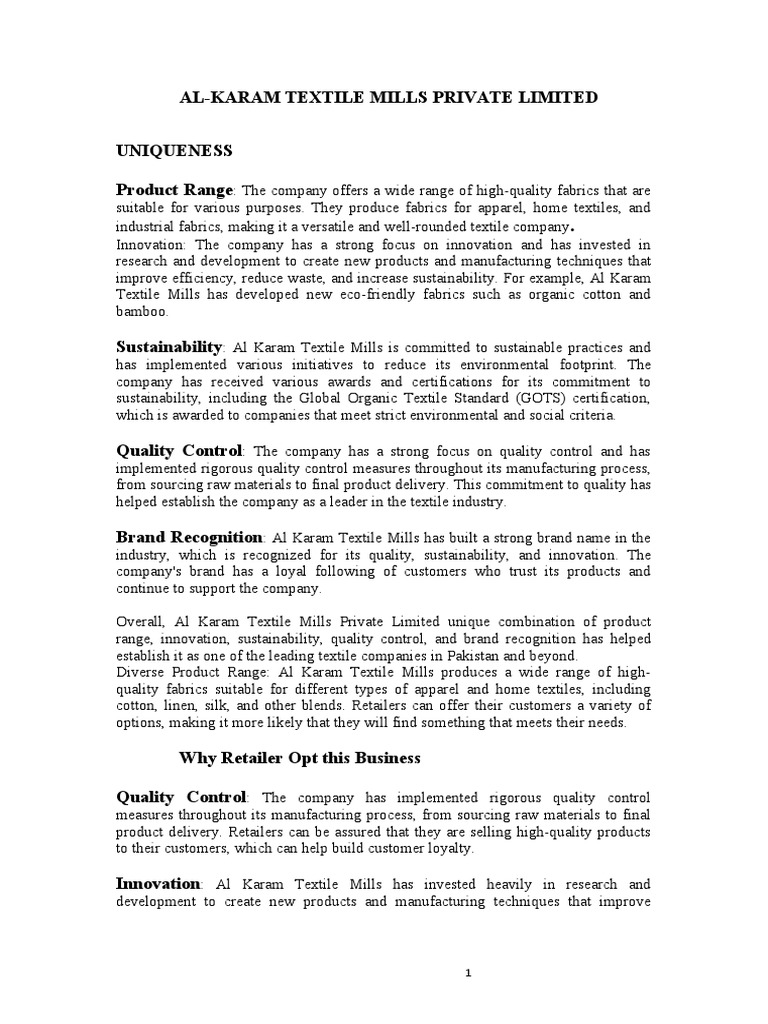 Al - Karam | PDF | Brand | Supply Chain