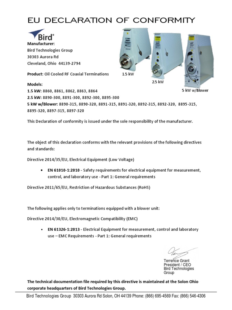 Bird Dummy Load - Oil - Loads - EU - DOC | PDF | Technology & Engineering