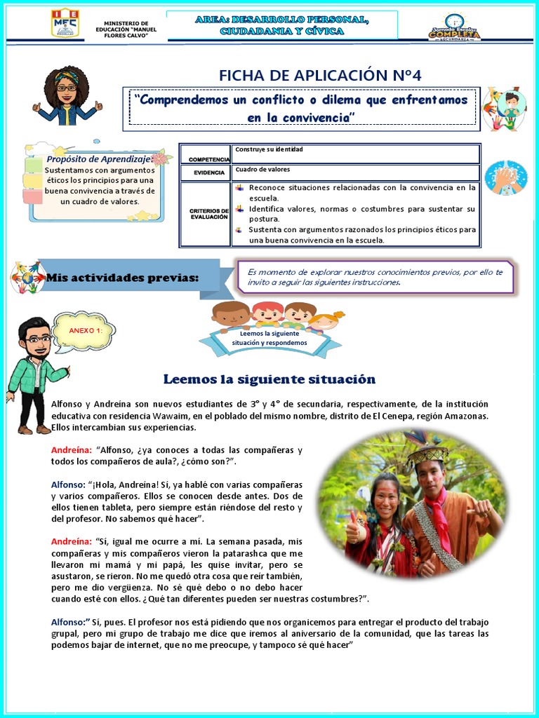 3° Ficha de Aplicación-Sesión4-Sem.2-Exp.3-Dpcc | PDF | Moralidad