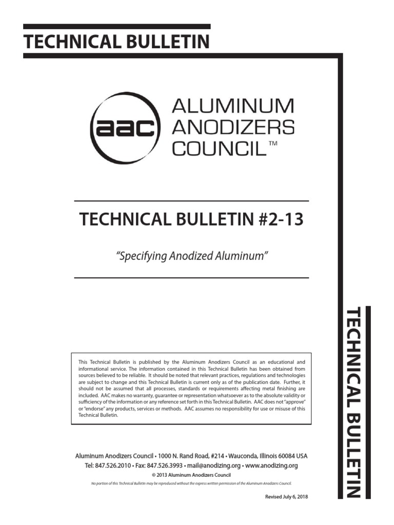 AAC Technical Bulletin2-13 Rev07 | PDF