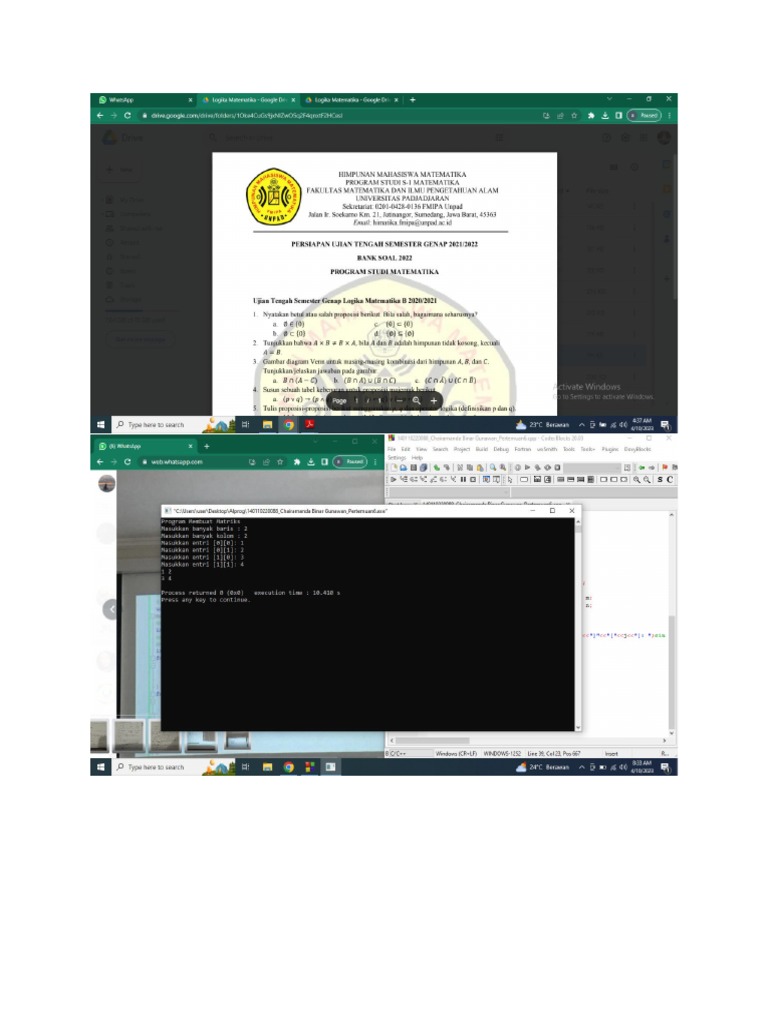 Chairamanda Binar Gunawan - Pertemuan7.cpp | PDF