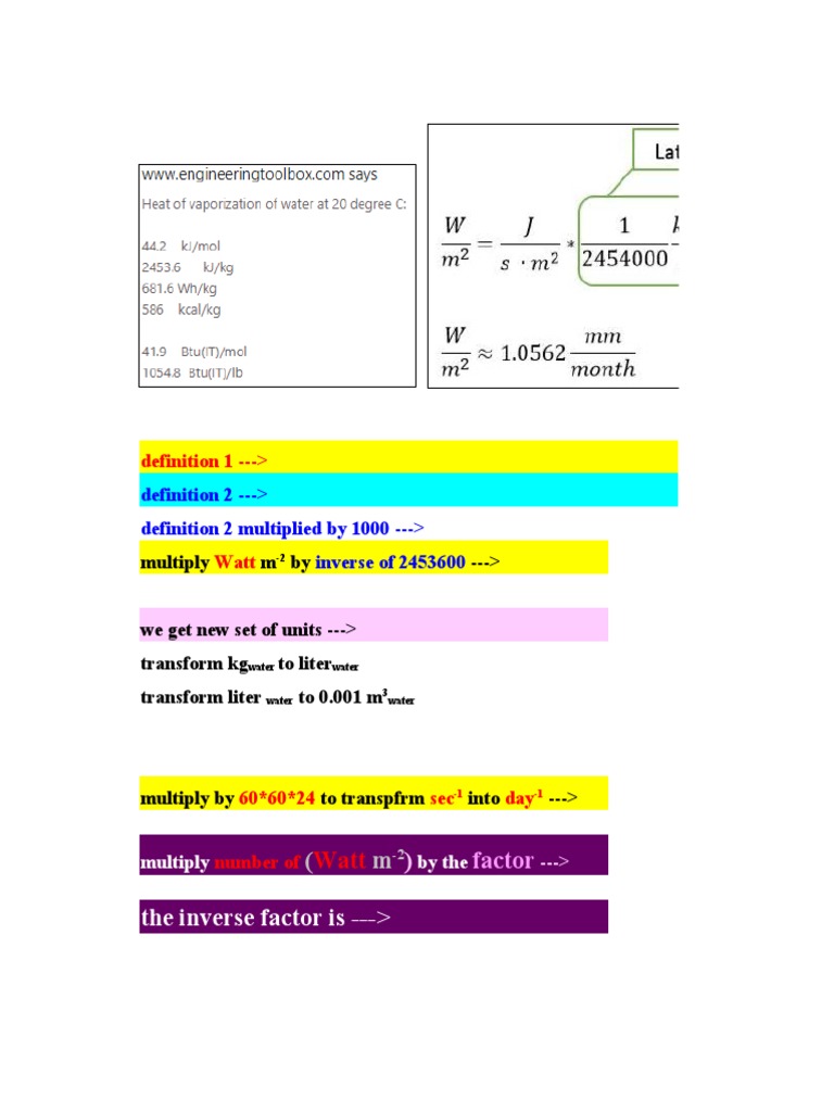 Understanding Inverse Factor in Water Evaporation | PDF | Teaching ...