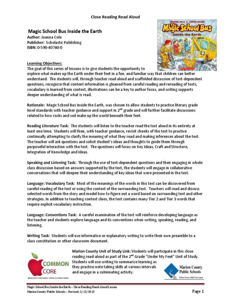 Magic School Bus Inside The Earth (PDFDrive) | PDF | Volcano | Rock ...