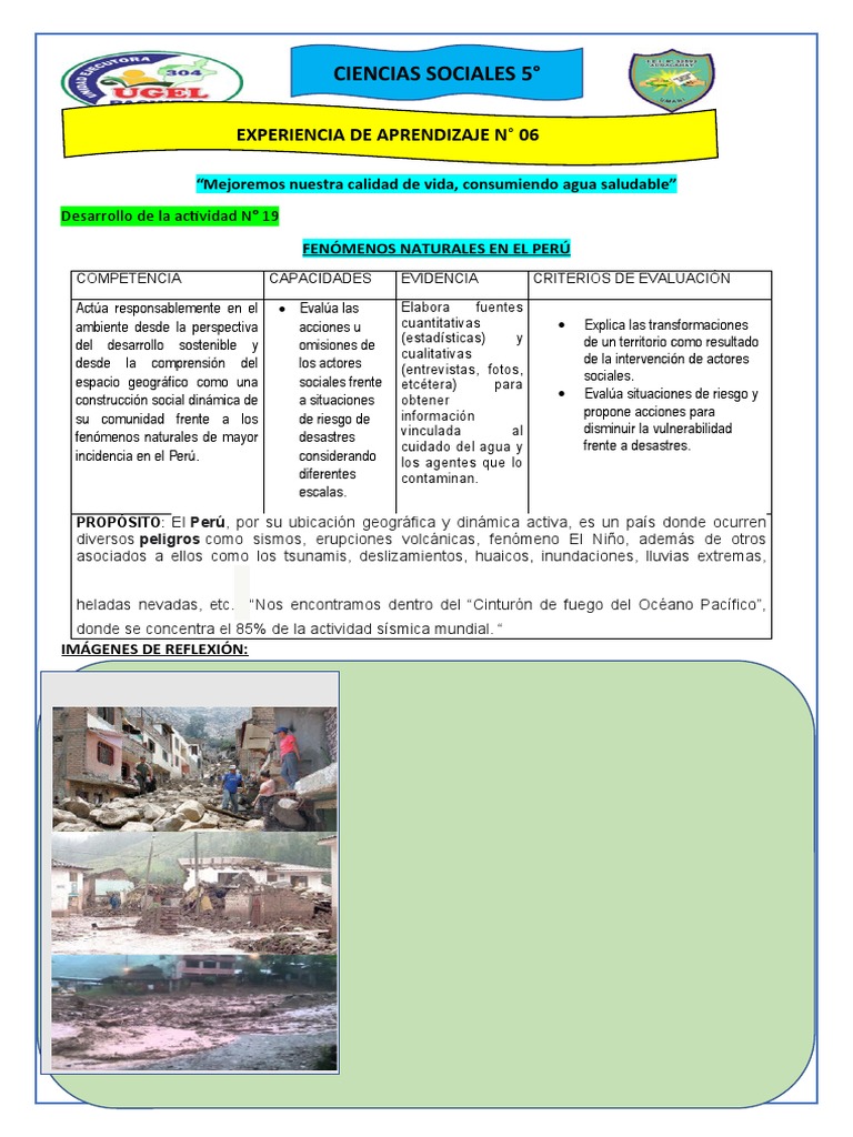 Sesión de Aprendizaje N°19 CC - SS 5° | PDF Sesión de Aprendizaje N°19 CC - SS 5° | PDF