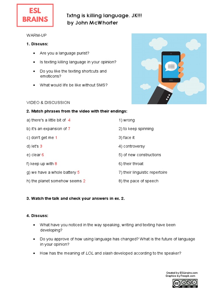 TXTNG Is Killing Language by John McWhorter TV | PDF