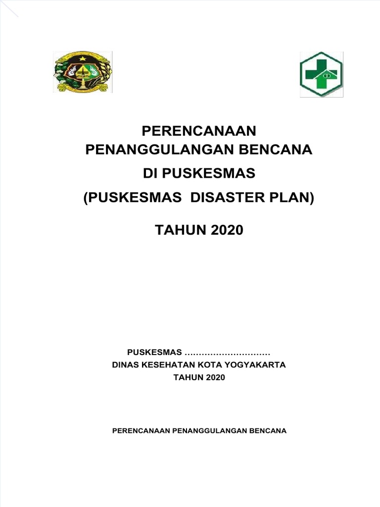 PDF Contoh Puskesmas Disaster Plan PDP Perencanaan Bencana Puskesmas 1 - Compress | PDF
