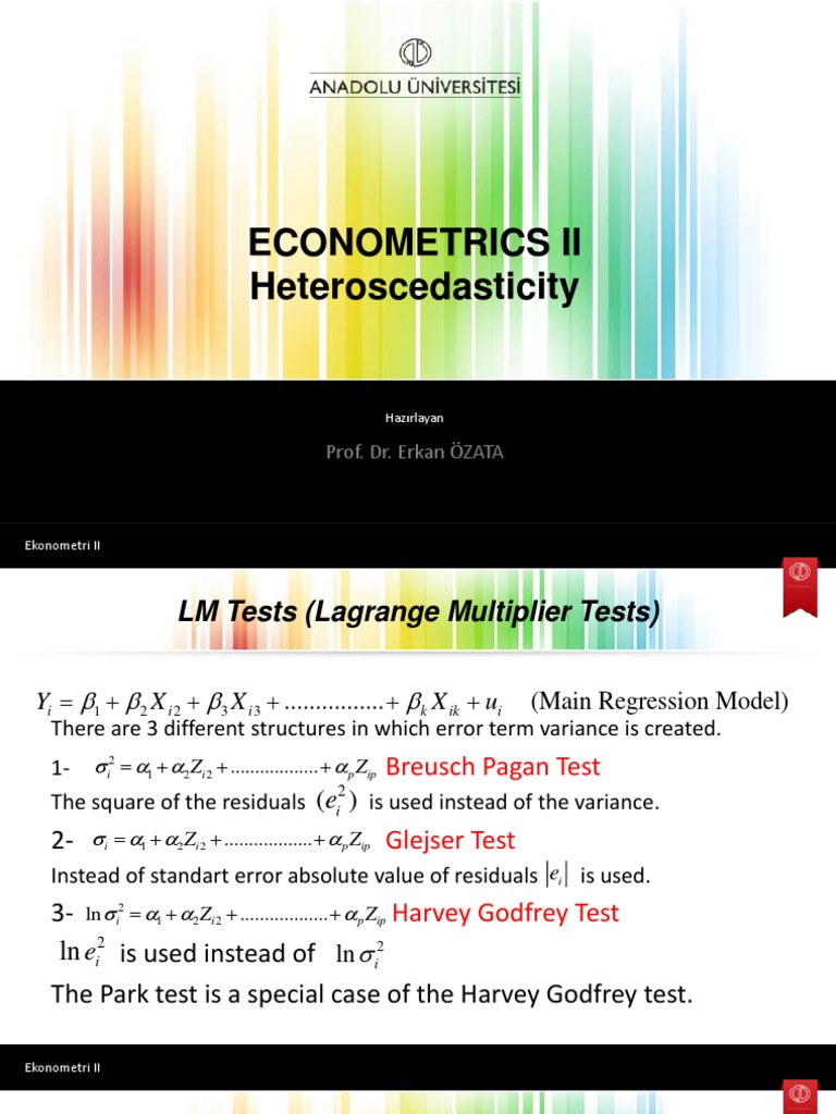 Heteroscedasticity Week 1 Econometrics | PDF | Errors And Residuals | Coefficient Of Determination