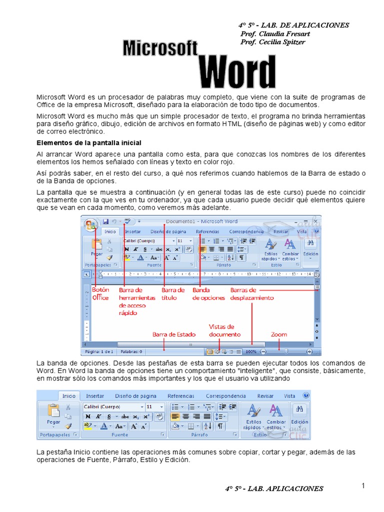 CUADEERNILLO de Microsoft Word 2022 | PDF | Microsoft Word | Procesador de textos