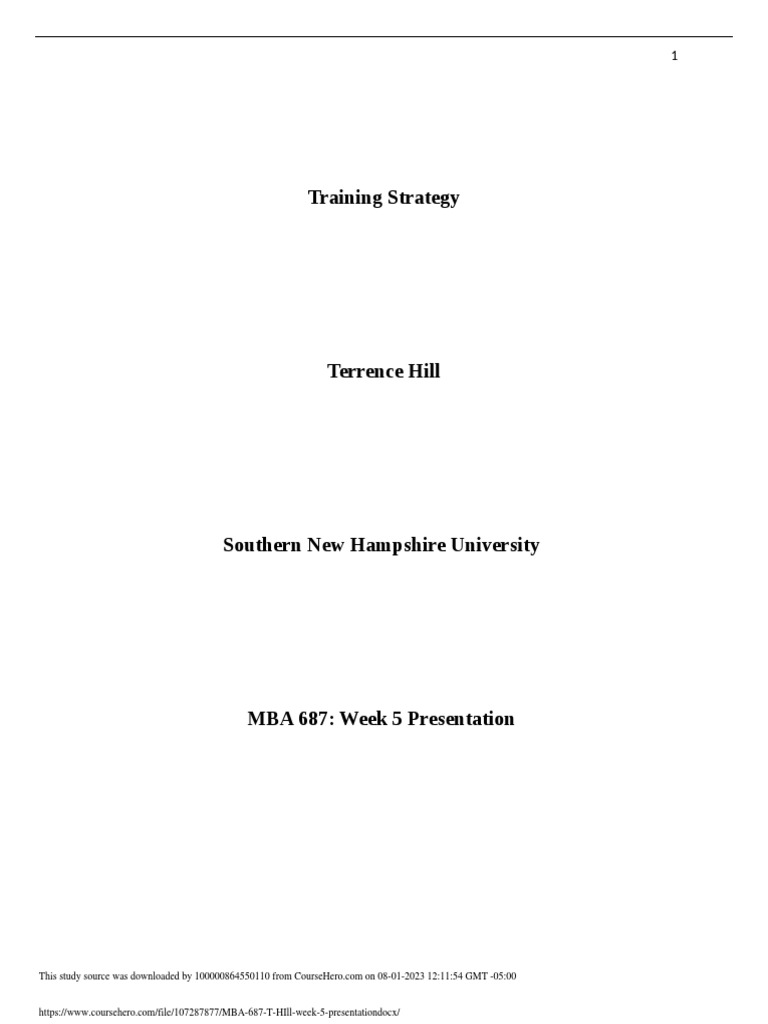 MBA 687 T HIll Week 5 Presentation | PDF