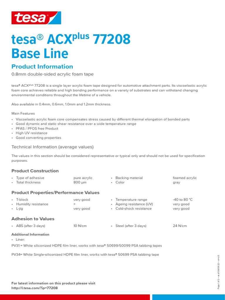TESA - Especificación Técnica de Material - AD-TR-ACXplus 77208 - 2022 ...