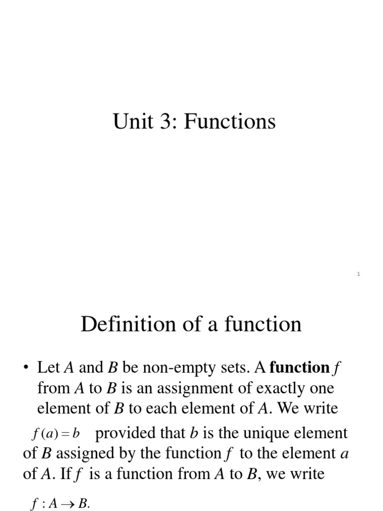Unit 3 Functions | PDF | Function (Mathematics) | Mathematical Analysis Unit 3 Functions | PDF | Function (Mathematics) | Mathematical Analysis