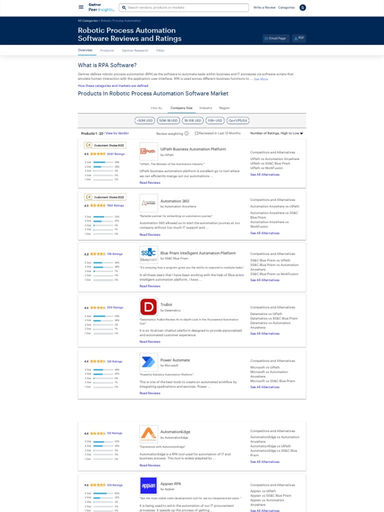 Markets - Robotic Process Automation | PDF | Computer Science | System ...