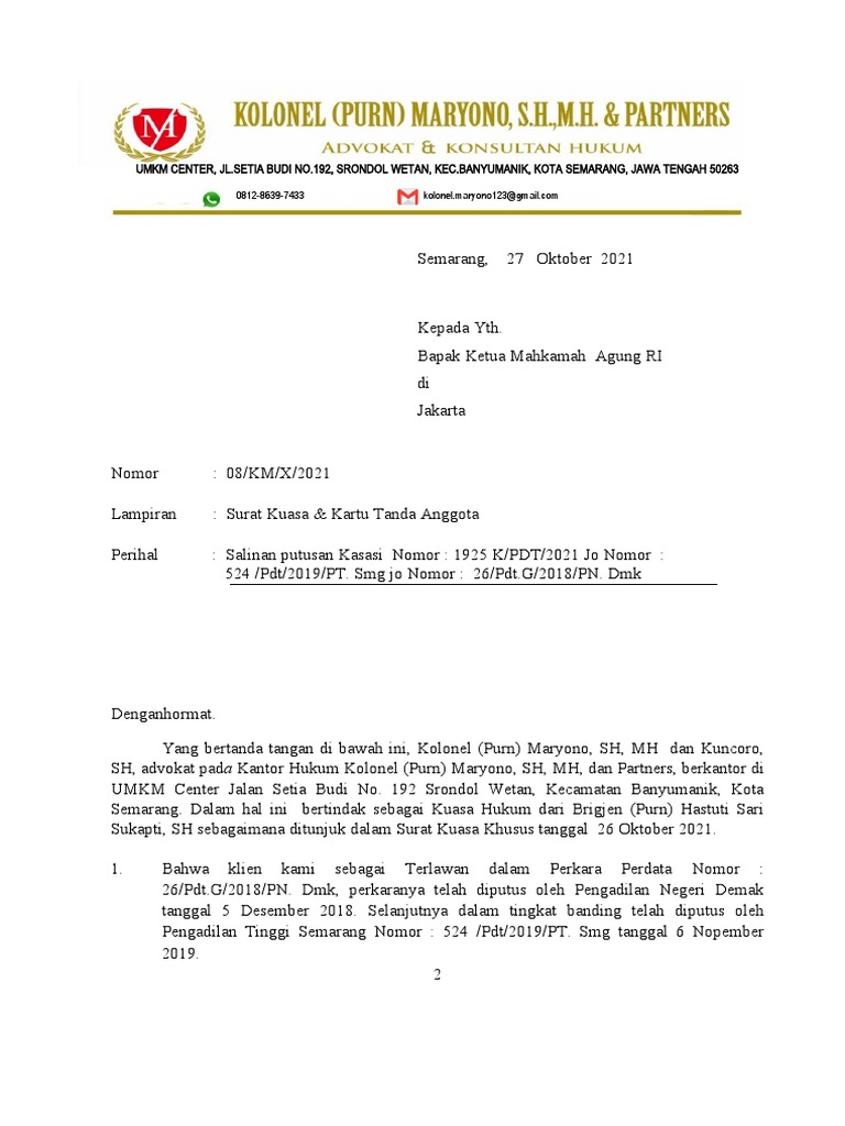 Surat ke MA (2) | PDF