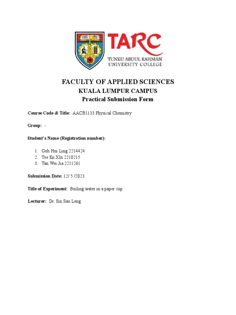 Exp 1 Boiling Water in Paper Cup | PDF
