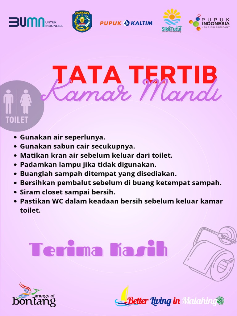 Poster Tata Tertib Kamar Mandi | PDF
