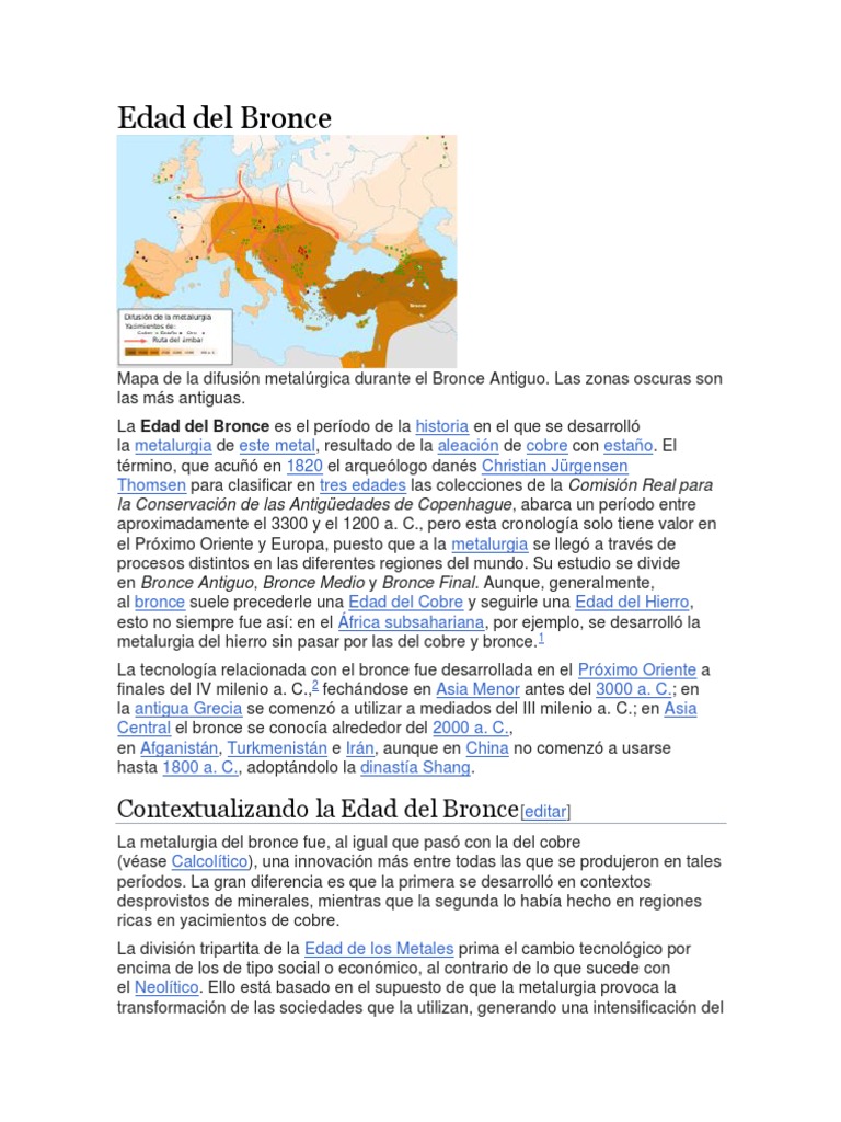 Edad Del Bronce | PDF | Historia