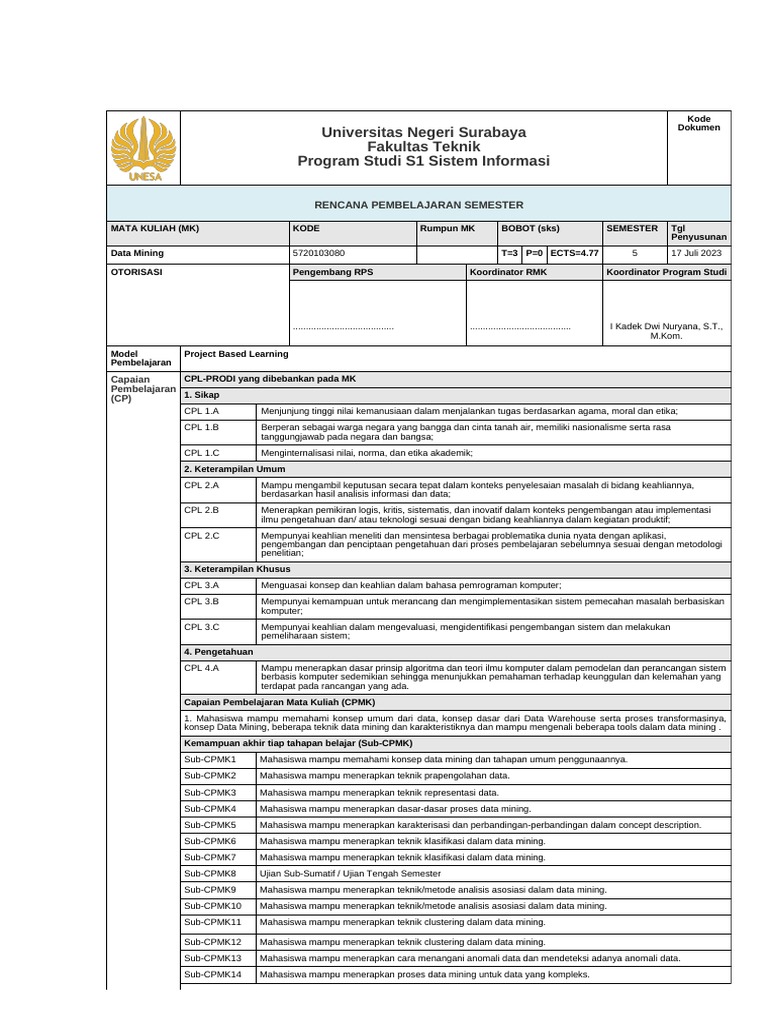 Rps Data Mining Unesa | PDF | Seni | Komputer