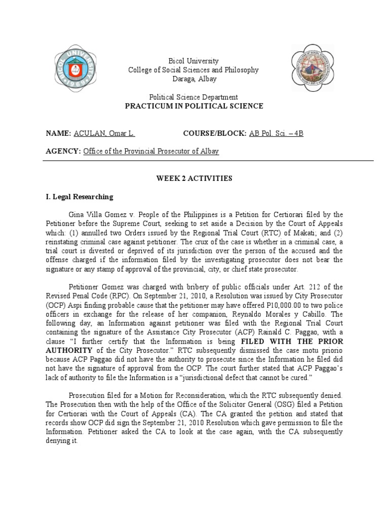 (Week 2 Activities - March 27-29, 2023) | PDF