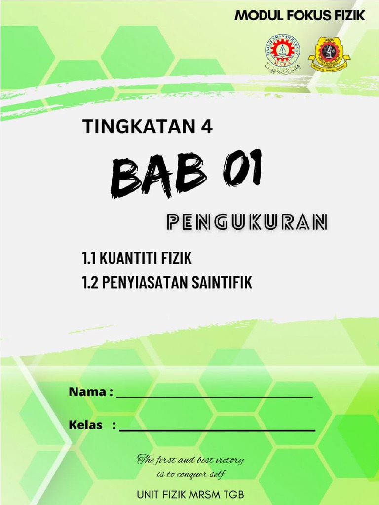 C1 - PENGUKURAN - MODUL FOKUS FIZIK (Edisi Pelajar) | PDF